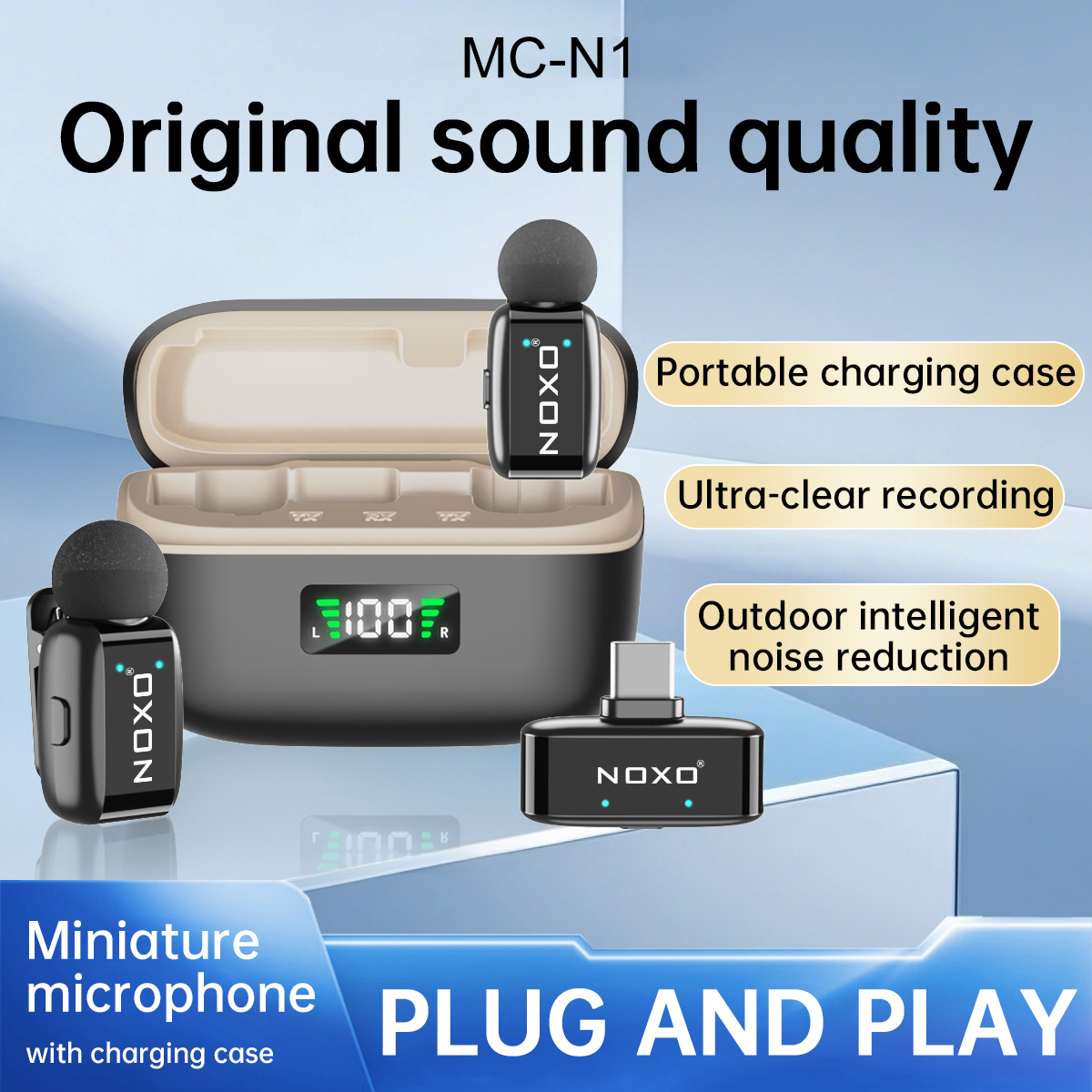 MC-N1 Wireless Microphone (Two mics) – noxotech